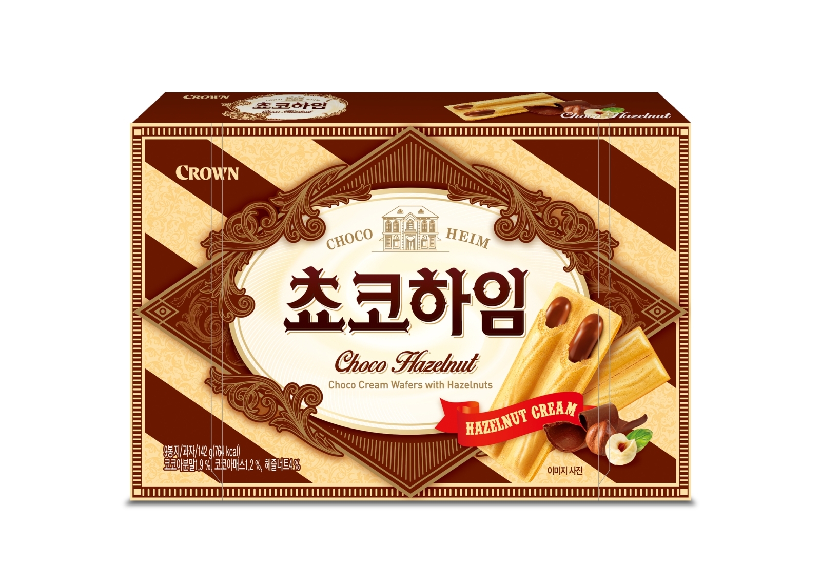 Heim Choco - L - Bánh Quế Nhân Kem Sô Cô La Hạt Phỉ Crown Choco Heim ...